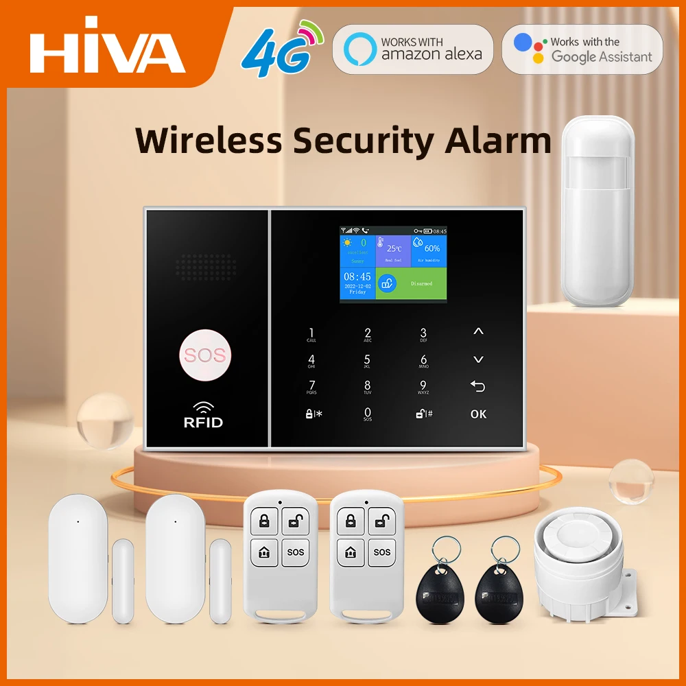 HIVA-4G-Security-Alarm-System-For-Home-WiFi-Tuya-Smart-Life-App-Control ...
