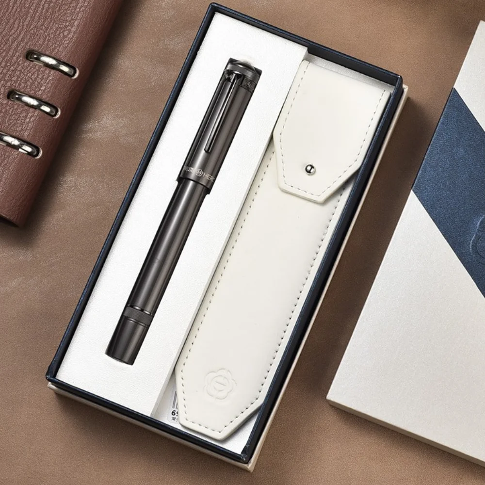 High-end-Hero-H718-fountain-pen-with-10K-Gold-F-Nib-Metal-Piston ...