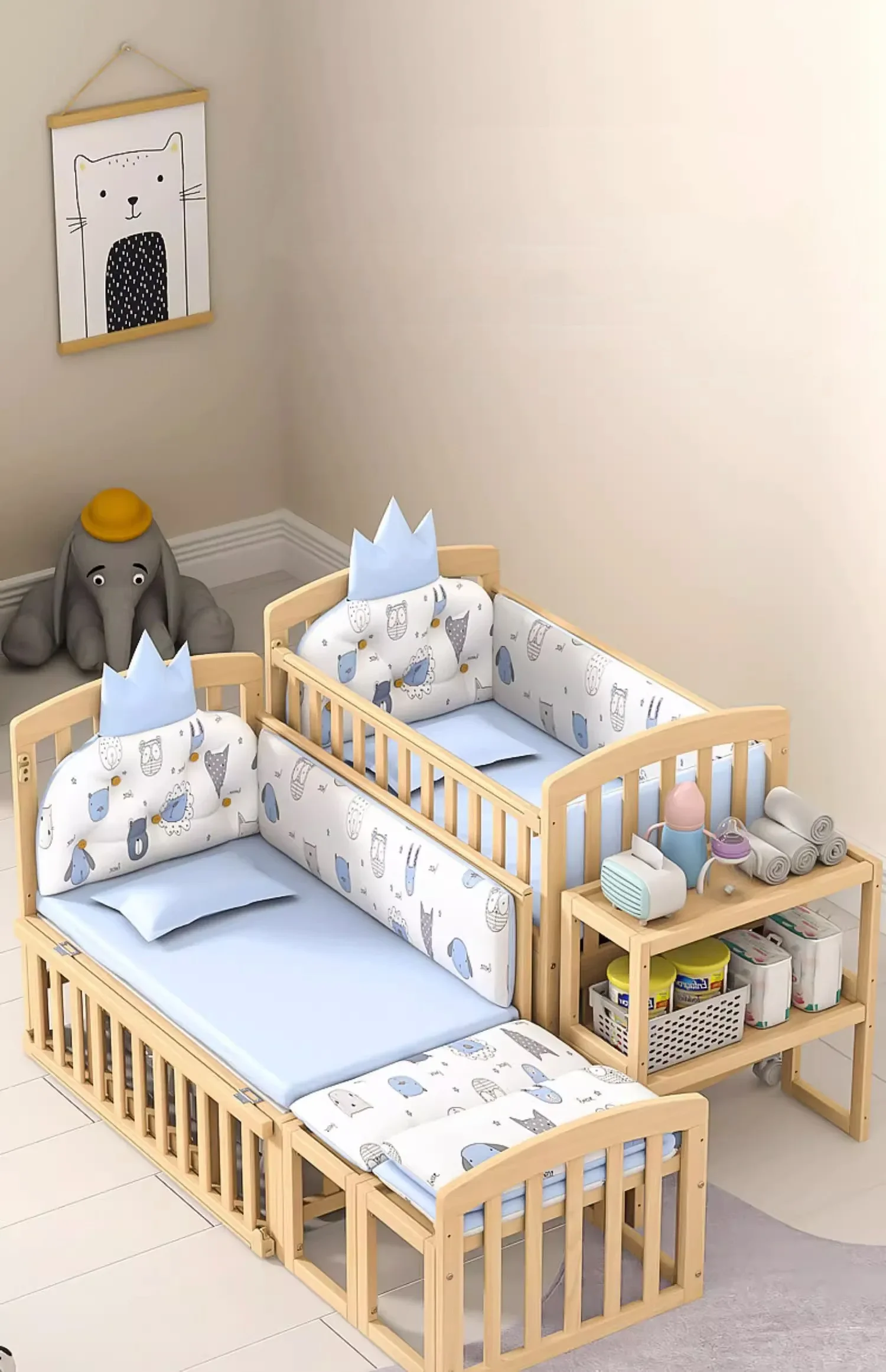 Multifunctional-Baby-Crib-Can-Extend-To-12-Ages-Elder-Children-Bed ...