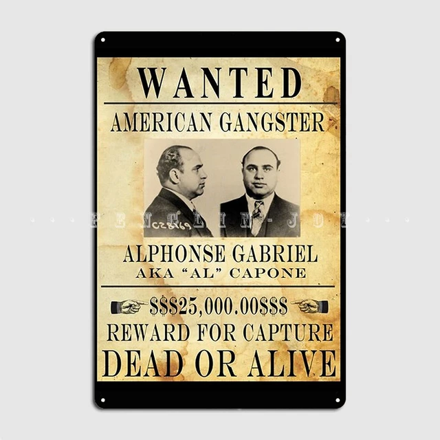 Al Capone Wanted Poster Fbi
