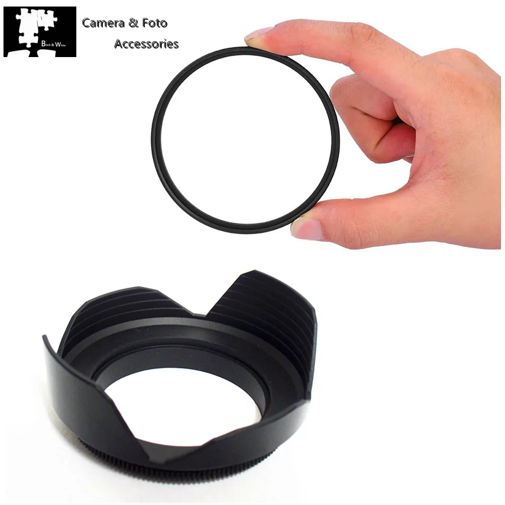FZ80-FZ82-UV-Filter-Flower-Lens-Hood-for-Panasonic-LUMIX-DC-FZ80-DC ...