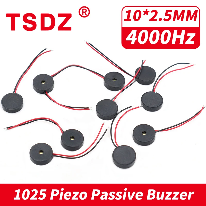 10PCS-1025-4000Hz-Passive-Buzzer-Piezoelectric-Speaker-10MM-10-2-5MM ...