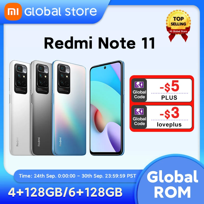 Global Rom Xiaomi Redmi Note 11 4g Smartphone 4gb / 6gb 128gb 50mp ...