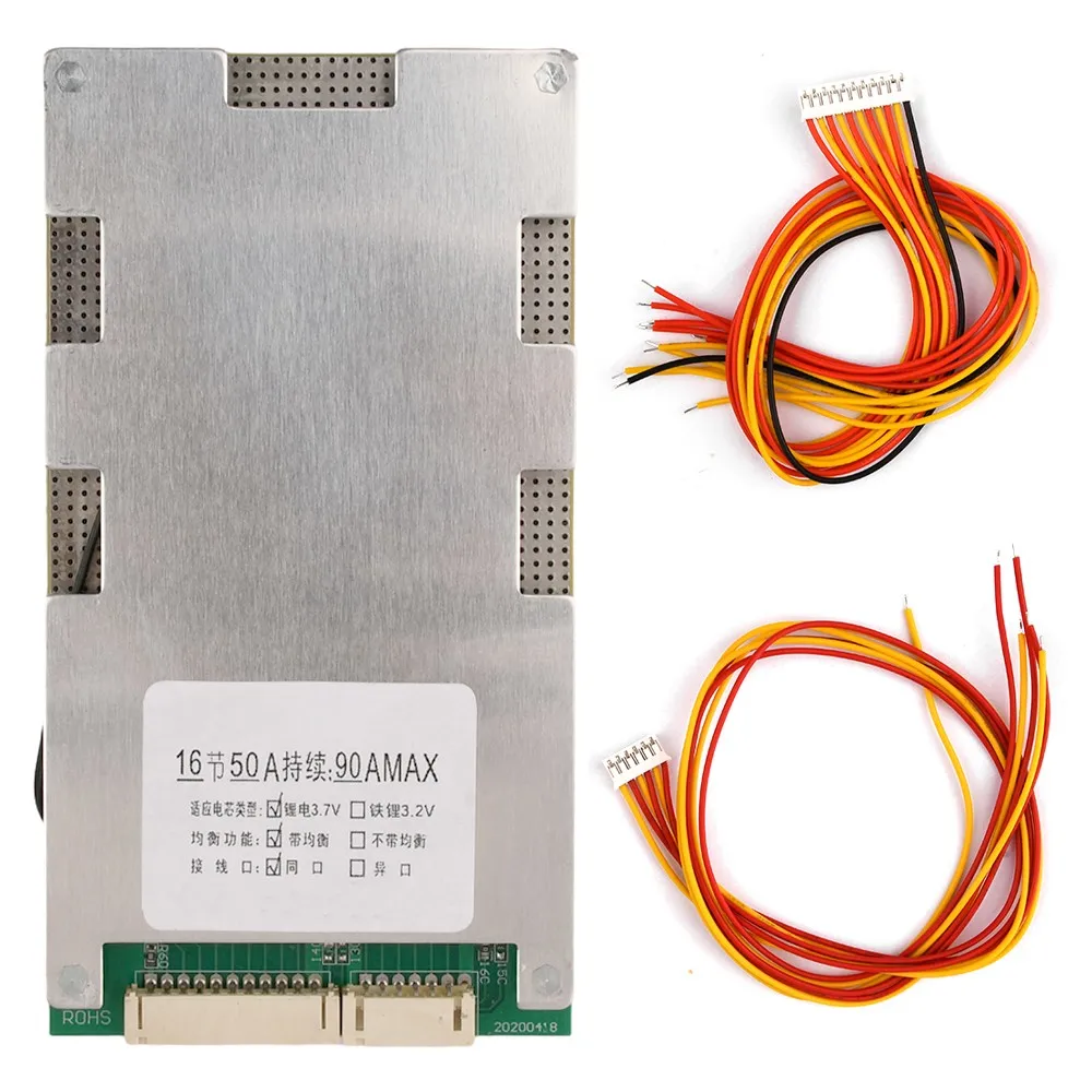 16S-60V-50A-Li-Ion-Lithium-18650-Battery-BMS-PCB-Protection-Board-Same ...