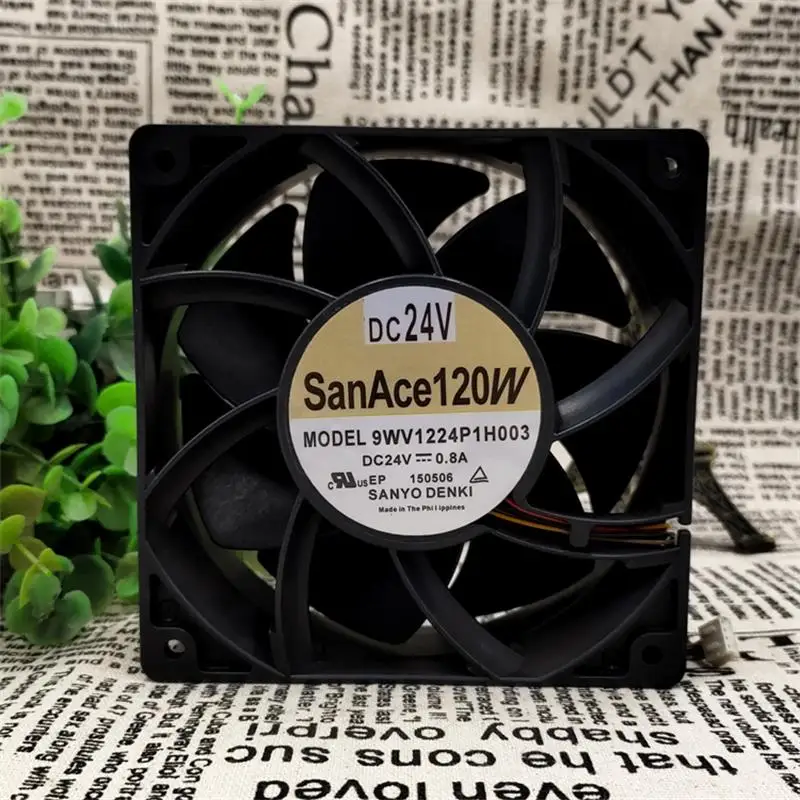 새로운 Sanyo 냉각 팬, 9WV1224P1H003 12038 DC24V 0.8A 4 선식 12CM 냉각 팬