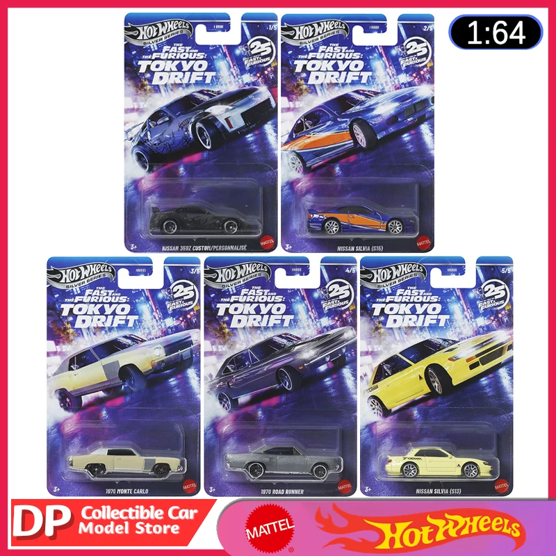 New Hot Wheels Silver Series 25TH Fast & Furious Tokyo Drift Set Nissan ...