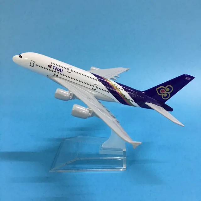 18CM Diecast Metal Alloy Airplane Model Toy For A380 Singapore Airlines ...