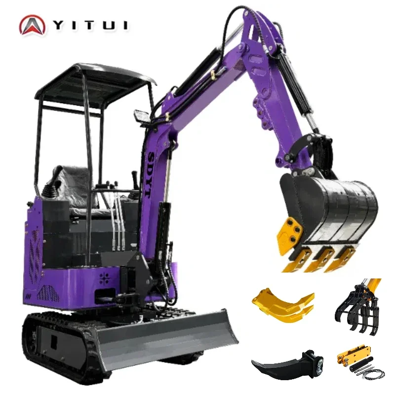 Customized High-Quality 1.5 1.8 Ton Mini Excavator With Multiple ...