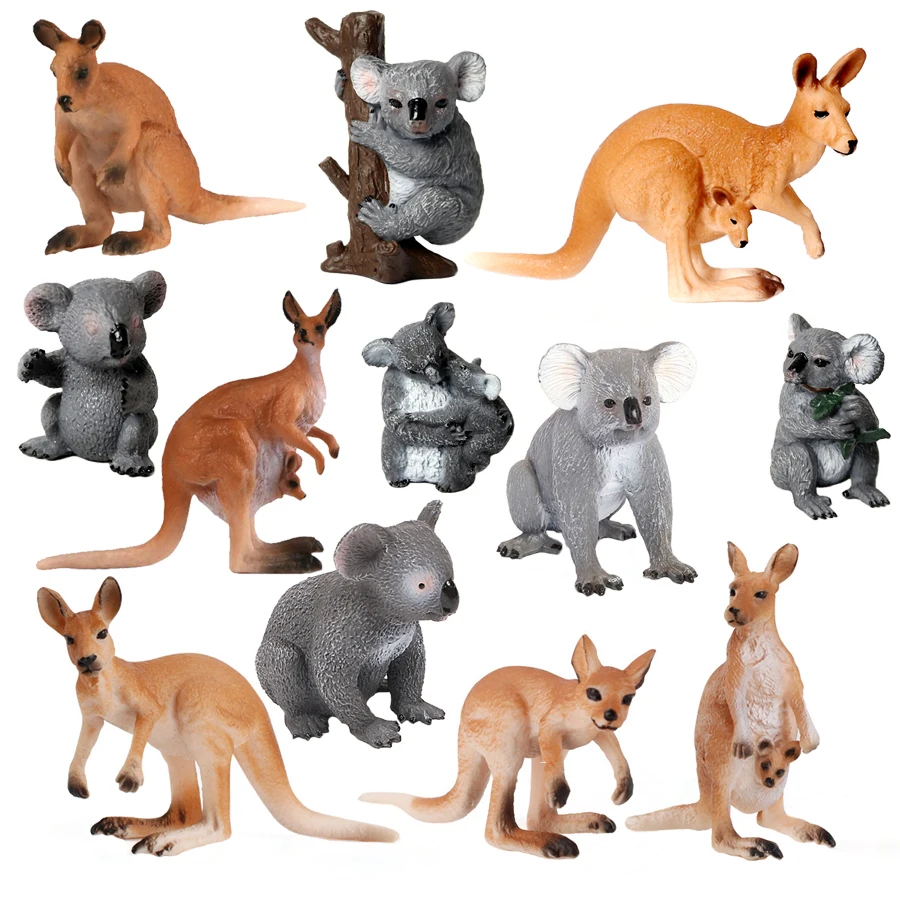 Simulation 12PCS Plastic Australian Wild Animals Playsets Lovely ...