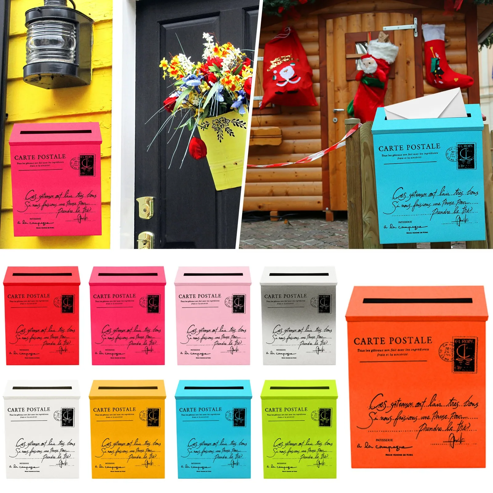 Vintage-Iron-Mailbox-Letter-Box-Retro-Wall-Mount-Mailbox-Suggestion ...