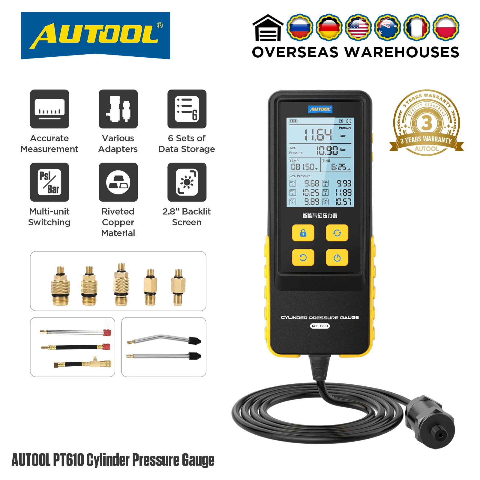 AUTOOL-PT610-Intelligent-Digital-Engine-Cylinder-Pressure-Gauge-Tester ...