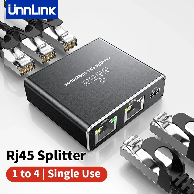 Unnlink-1000Mbps-Rj45-Ethernet-Splitter-1-to-2-3-4-Out-Network-Switch ...
