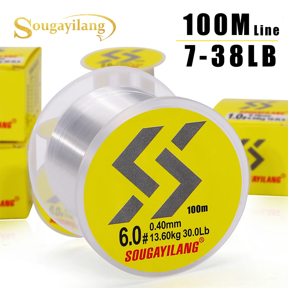Sougayilang-100m-Nylon-Fishing-Lines-Monofilament-Transparent-Fishing ...