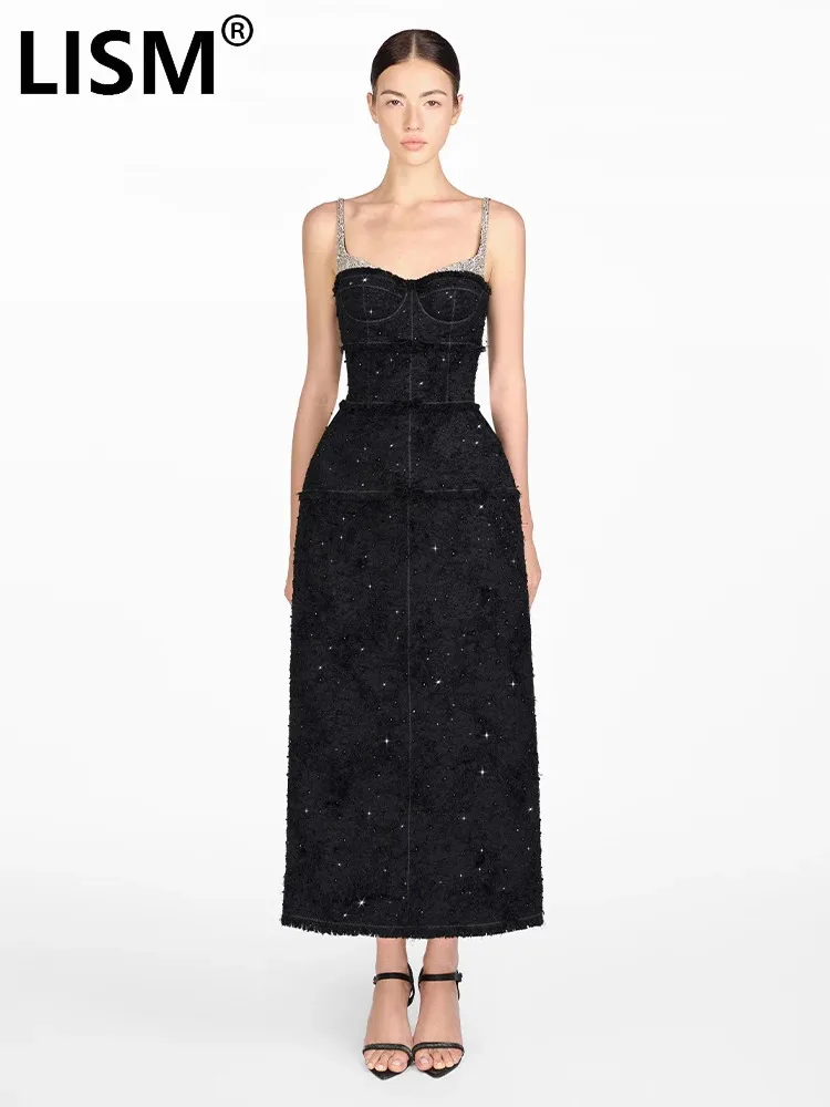LISM Fashion Women's Evening Dress Camisole High Waist Burr Design ...