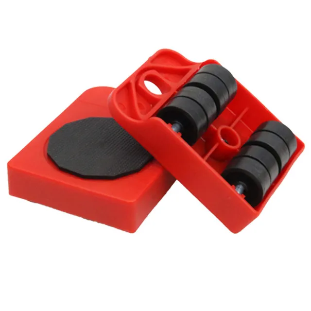 5Pcs/set Furniture Mover Tool Set Heavy Stuffs Moving Roller With Bar ...