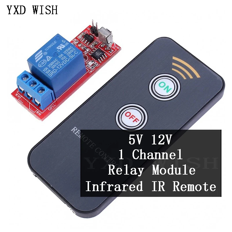 M-dulo-de-rel-de-1-canal-interruptor-remoto-infrarrojo-IR-controlador ...