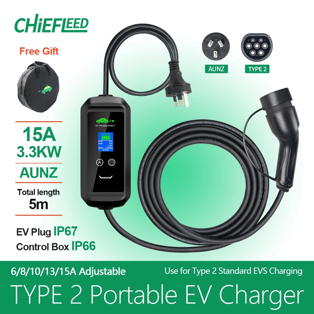 15A-Big-Power-AU-Plug-3-Pins-Type-1-Type-2-EV-Charger-for-Electric ...