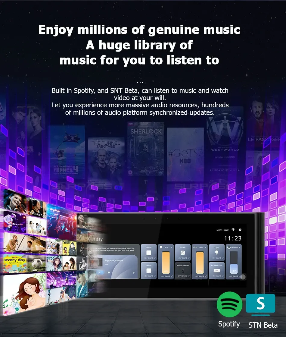 Smart Home Tuya Wifi Zigbee 12.3 Inch in-Wall Amplifier Android 11 ...