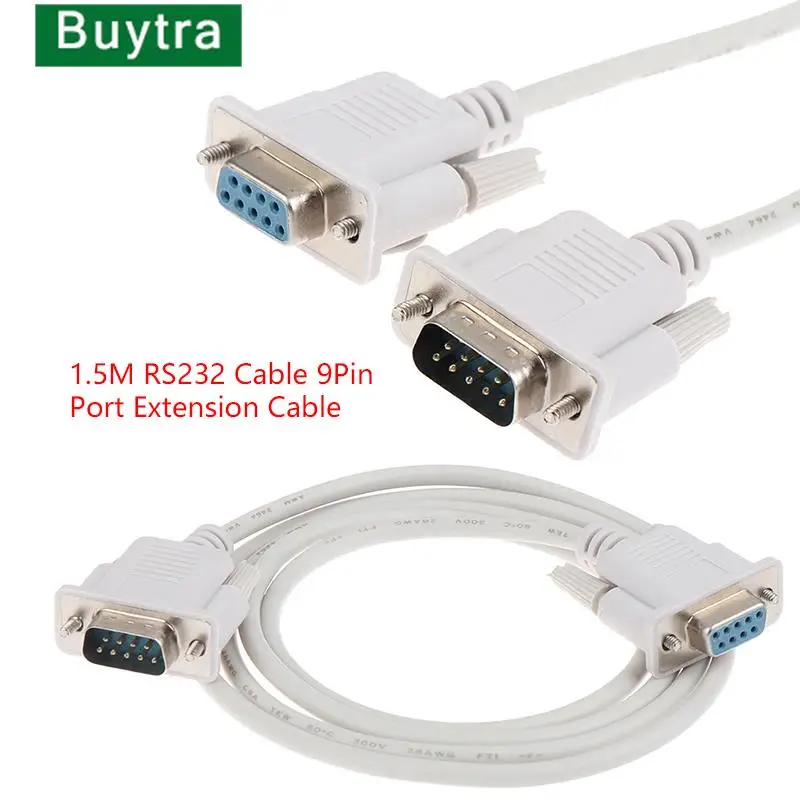 New-1pc-1-5M-9-Pin-RS232-Serial-Port-Extension-Cable-Com-Cable-DB9-Male ...