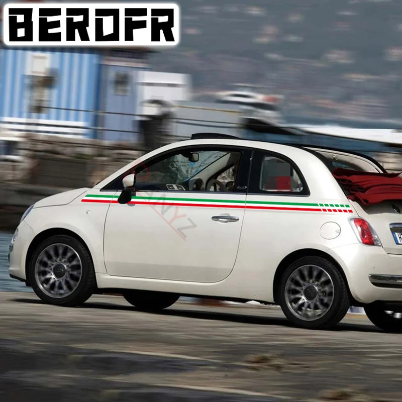 Italian-Flag-Stripes-Car-Waist-Lines-Stickers-Auto-Body-Door-Side-Vinyl ...