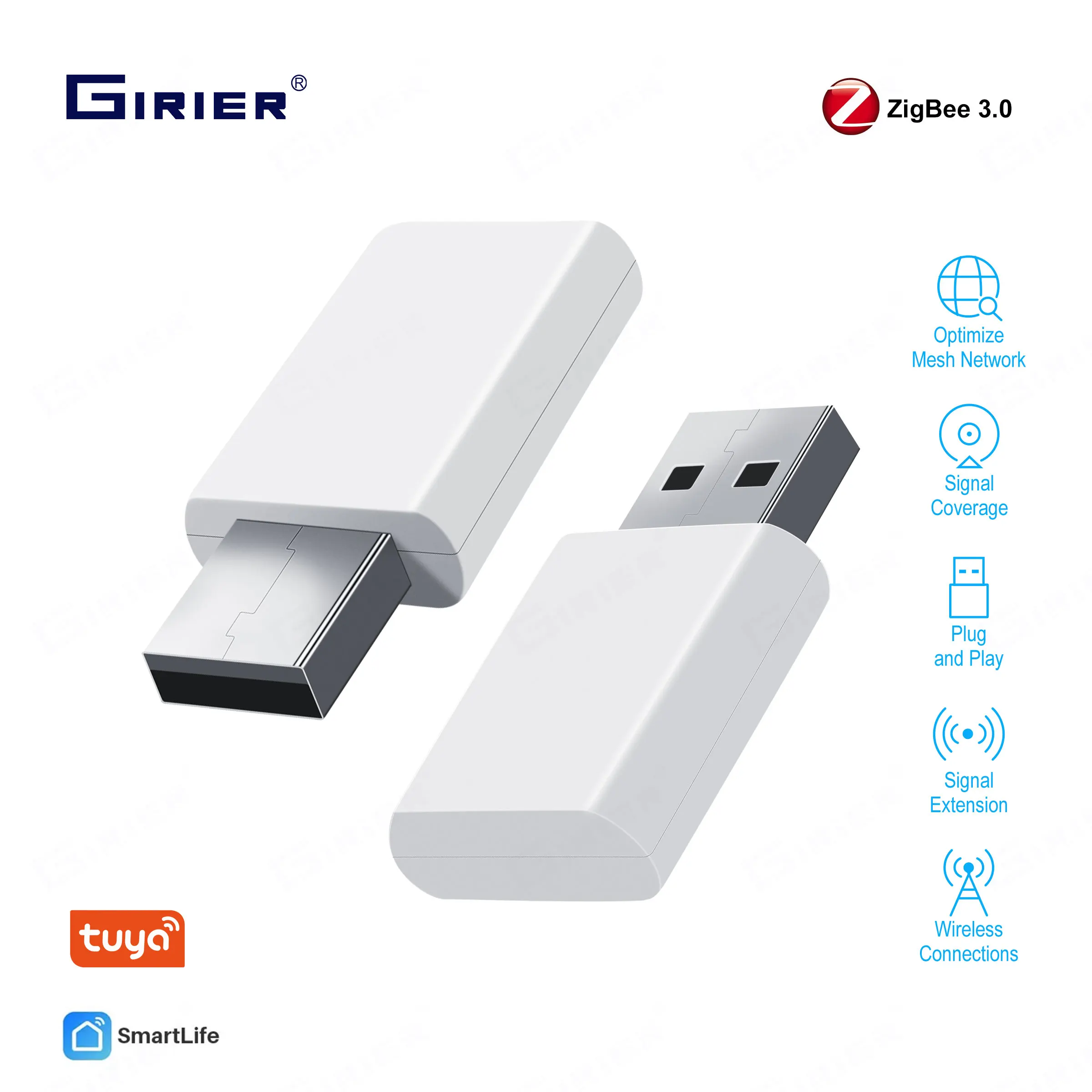 GIRIER ZigBee Repeater Amplifier USB Signal Extender for Smart Home ...