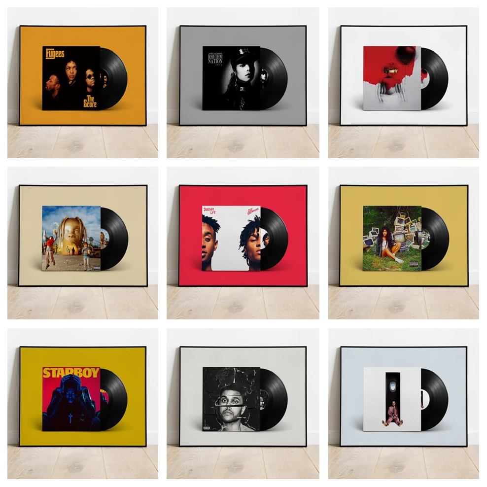 New Star Hot Album Disc Poster Rap Hip Hop Music Poster For Living Room ...