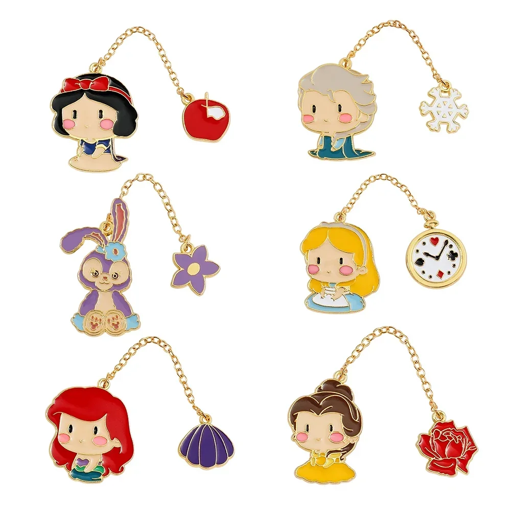 Disney-Princess-Lapel-Pins-The-Little-Mermaid-Snow-White-Enamel-Pins ...