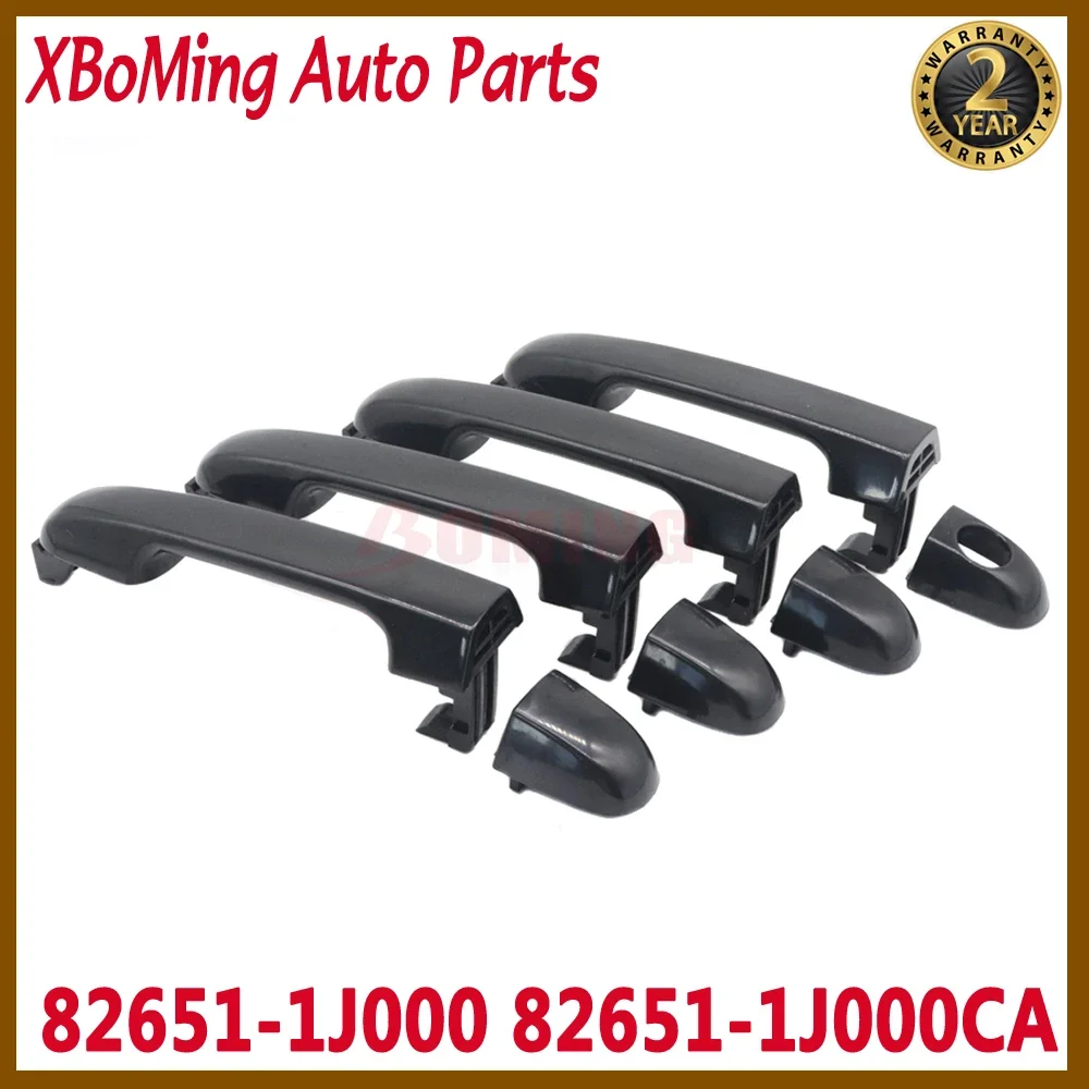 4PCS Front Rear Left Right Exterior Black Door Handle For HYUNDAI i20 ...