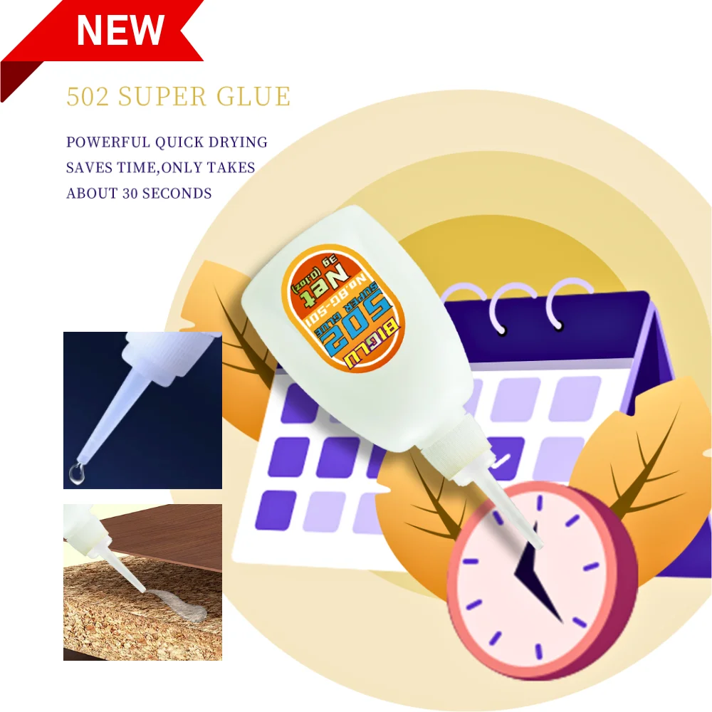BIGLU-502-Super-Glue-Quick-drying-Cyanoacrylate-Instant-Leather-Rubber ...