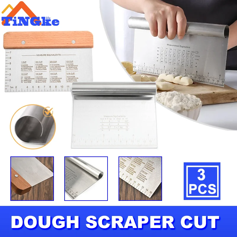 Stainless-Steel-Cake-Scraper-Pastry-Cutters-with-Scale-Baking-Cake ...