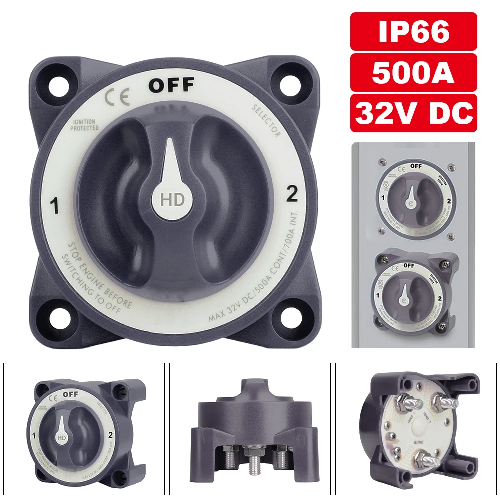 350A 2 3 4 Position Power Switch Marine Battery Mass Switch Disconnect ...