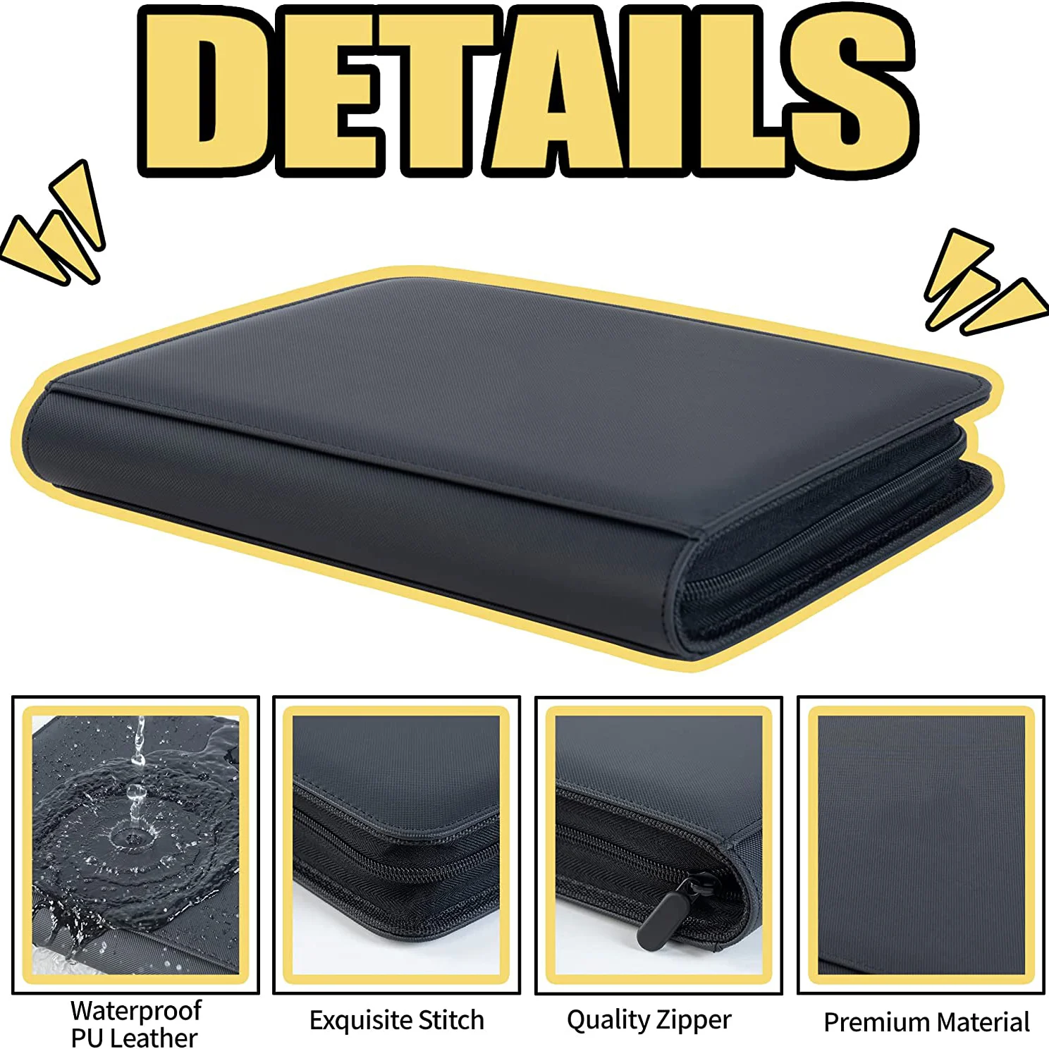 Premium-Toploader-Album-Hold-112-Toploaders-Hard-Case-4-Pockets-Trading ...