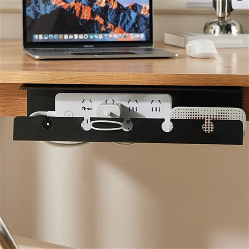 Desk-Underneath-Wire-Organizer-Socket-Arranger-Cable-Fixer-Storage-Slot ...