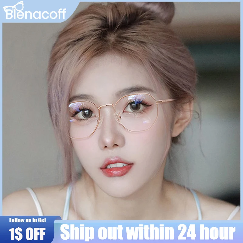 Fashion-Classic-Round-Metal-Frame-Anti-Blue-Light-Glasses-Women-Men ...