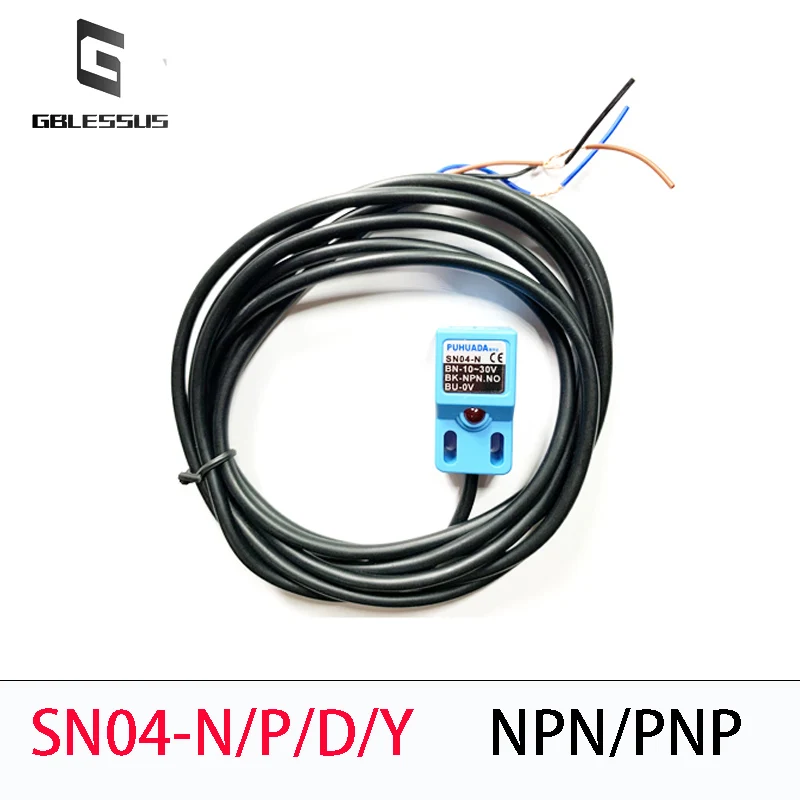 Square-Proximity-Inductive-Switch-SN04-N-Three-Wire-NPN-Normally-Open-Metal-Limit-Sensor ...