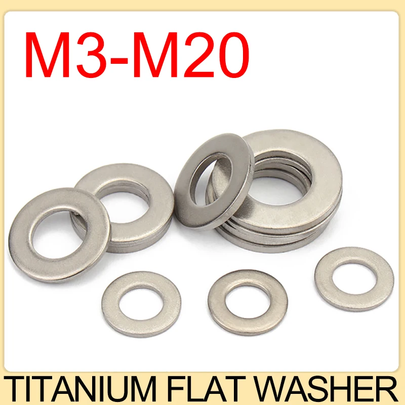 M3 M4 M5 M6 M8 M10 M12 M14 M16 M18 M20 Titanium Flat Washer Gasket ...