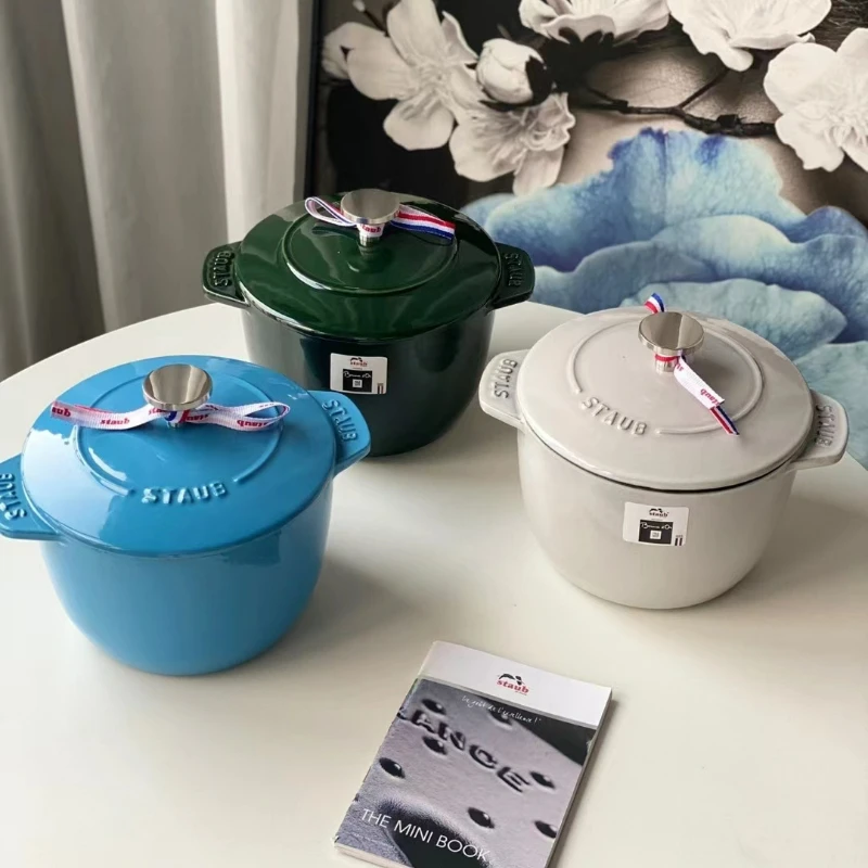 16cm-Enamel-Cast-Iron-Pot-Rice-Kettle-Pot-Household-Multifunctional-Pot ...