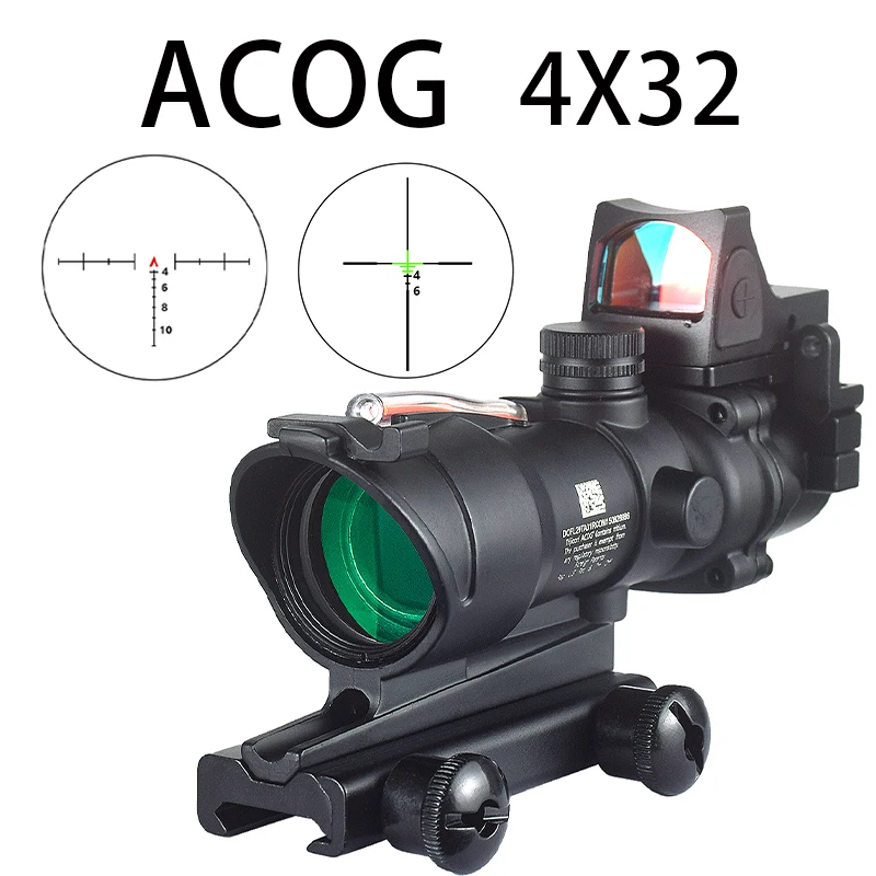 Tactical-Trijicon-ACOG-4X32-1x32-Scope-Red-Green-Sight-Airsoft-Optics ...