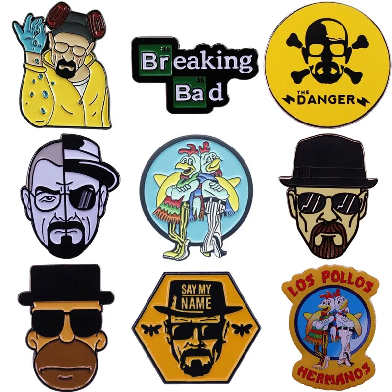 Breaking Bad Walter White Heisenberg Enamel Pin Brooch Metal Badges ...
