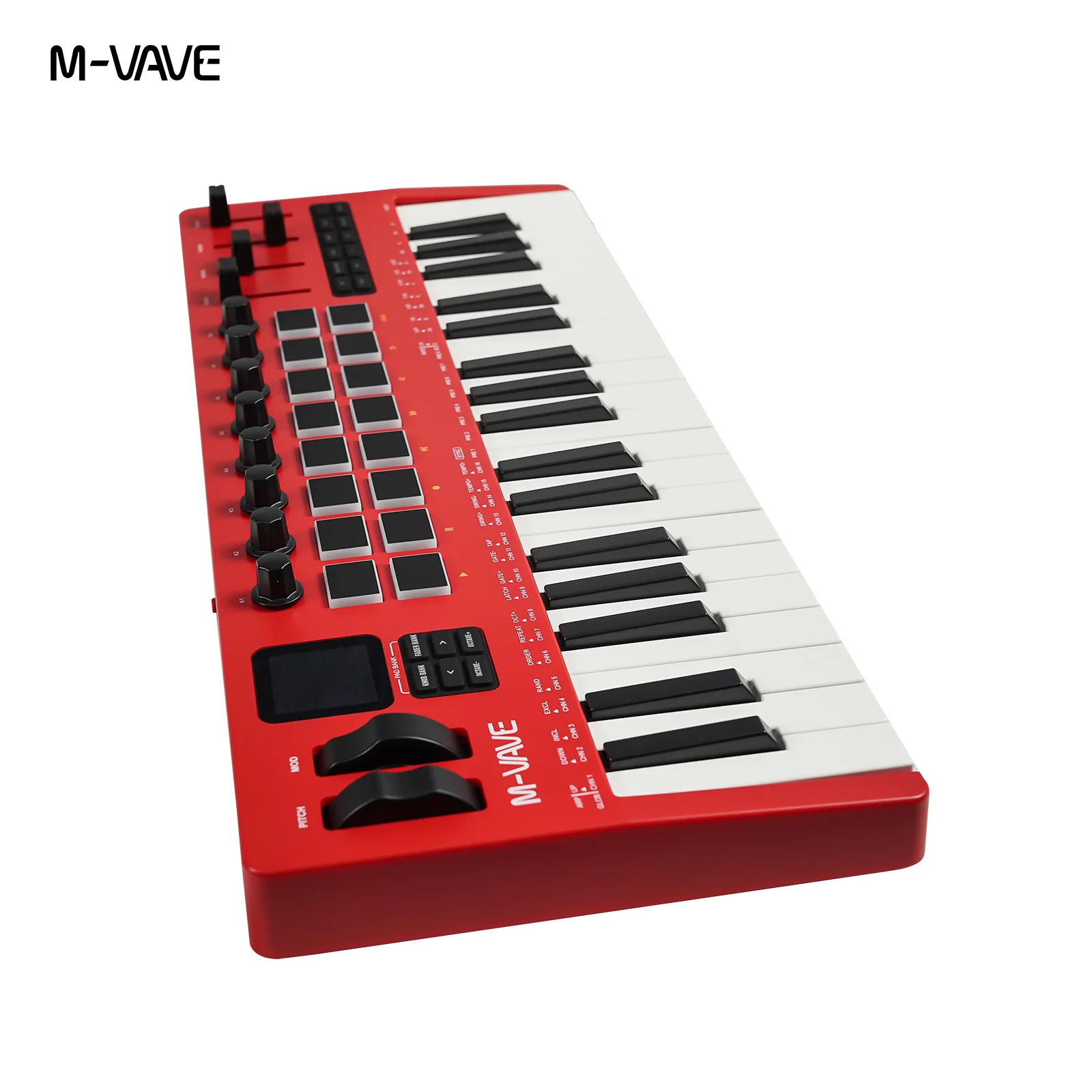 M-VAVE SMK-37 PRO Keyboard MIDI Controller 37 Key 16 RGB Pads&8 Knobs ...
