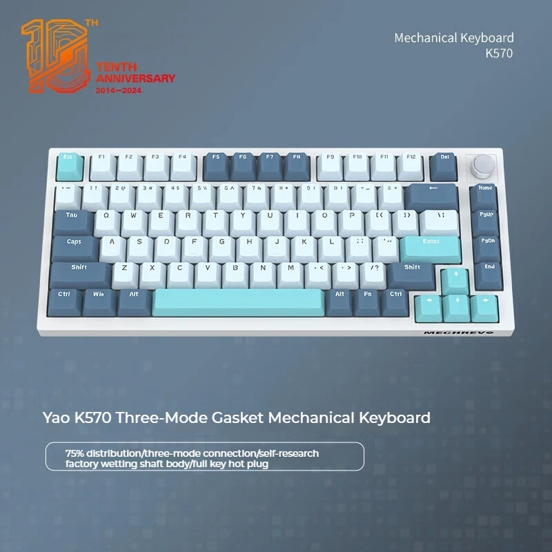 Mechrev-K570-Mechanical-Keyboard-Rgb-Wireless-Three-Mode-81-82-Keys ...