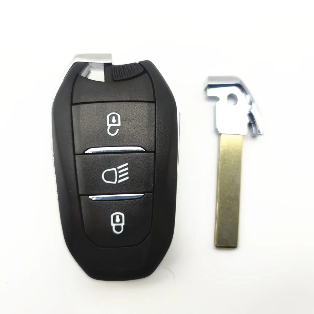 Smart-Keyless-Go Remote Car Key 433MHZ 4A PCF7945 Chip for-Peugeot 208 ...