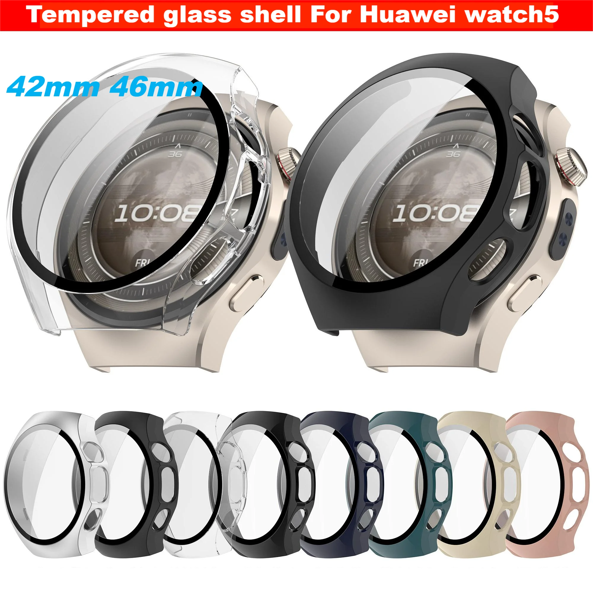 Screen protector For Huawei watch5 42mm 46mm Smart watch case PC frame ...
