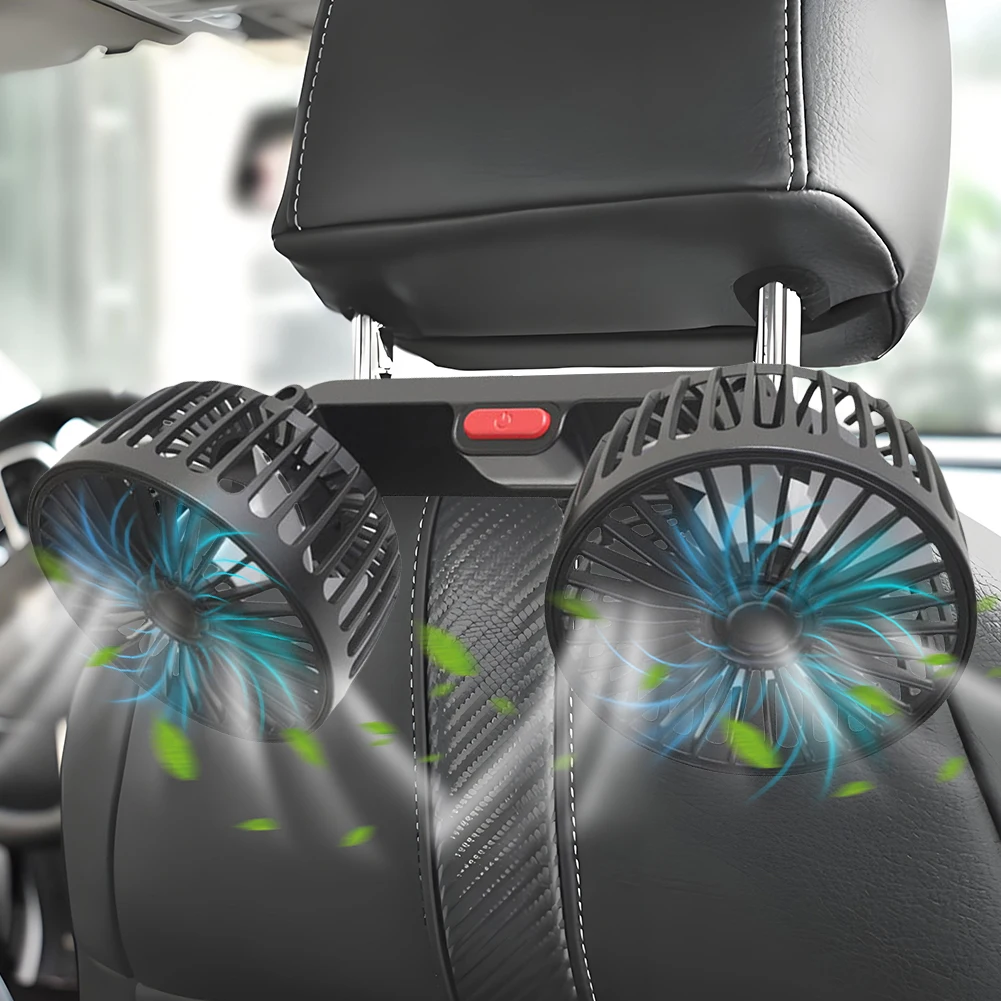 Car-Seat-Back-Cooling-Fan-USB-Charge-Dual-Head-Fan-360-Degree-Rotation ...