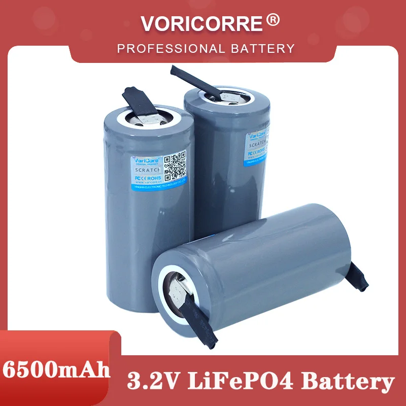 VariCore 3.2V 32700 6500mAh LiFePO4 Battery 35A Continuous Discharge ...