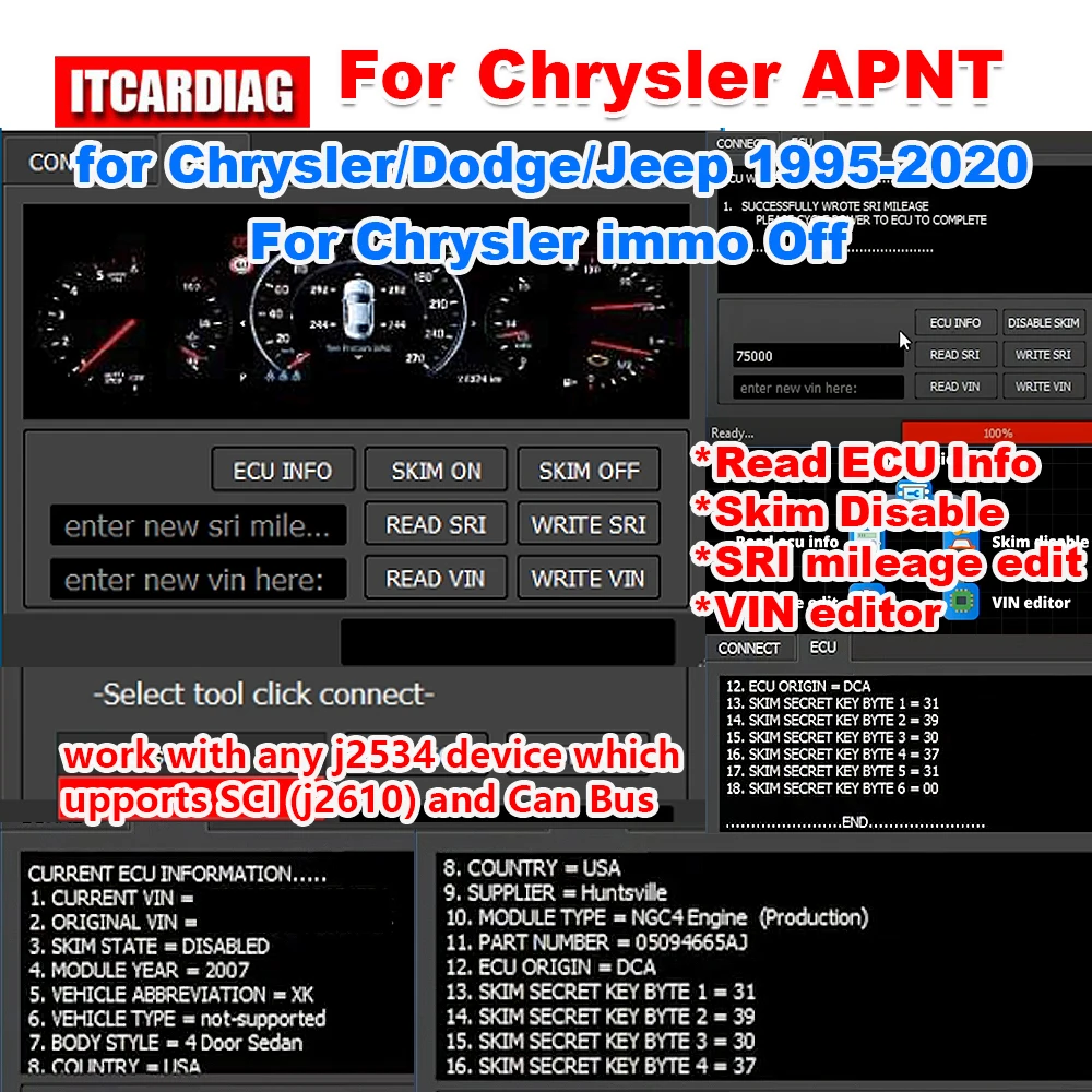 For-Chrysler-APNT-Read-ECU-Info-Skim-Vin-Edit-SRI-mileage-Edit-Immo-off ...