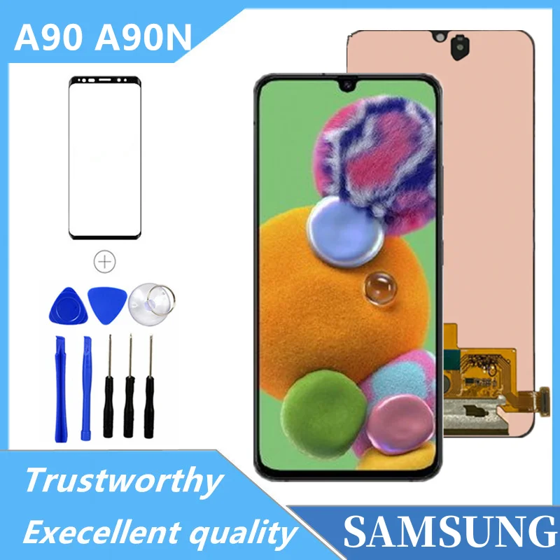 6.7 '삼성 A90 5G A908 A908N 디스플레이에 대 한 삼성 갤럭시 A90 5G LCD 터치 스크린 디지타이저 어셈블리에 대 한 슈퍼 AMOLED