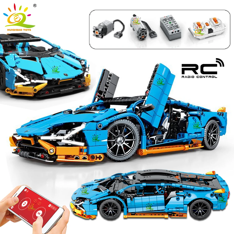 Tech-Lamborghinied-RC-Sports-Super-Car-Model-Building-Blocks-Racing ...