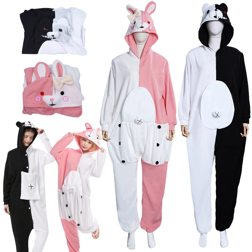 Monomi Monokuma Cosplay Fantasy Sleepwear Anime Danganronpa Cos Costume ...
