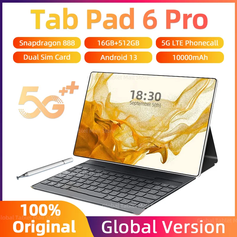 Tablet-PC-Original-Pad-6-Pro-Snapdragon-888-Android-13-10000mAh-16GB-de ...